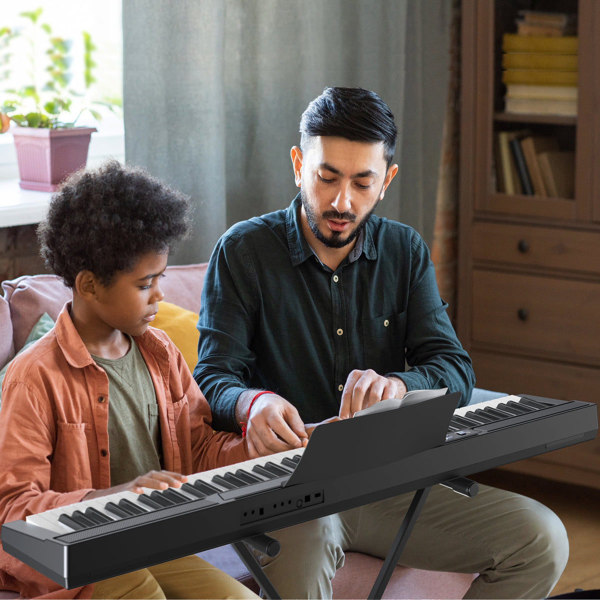 88 Key Digital Piano Keyboard Portable Electric Piano with 8 Accessori ...