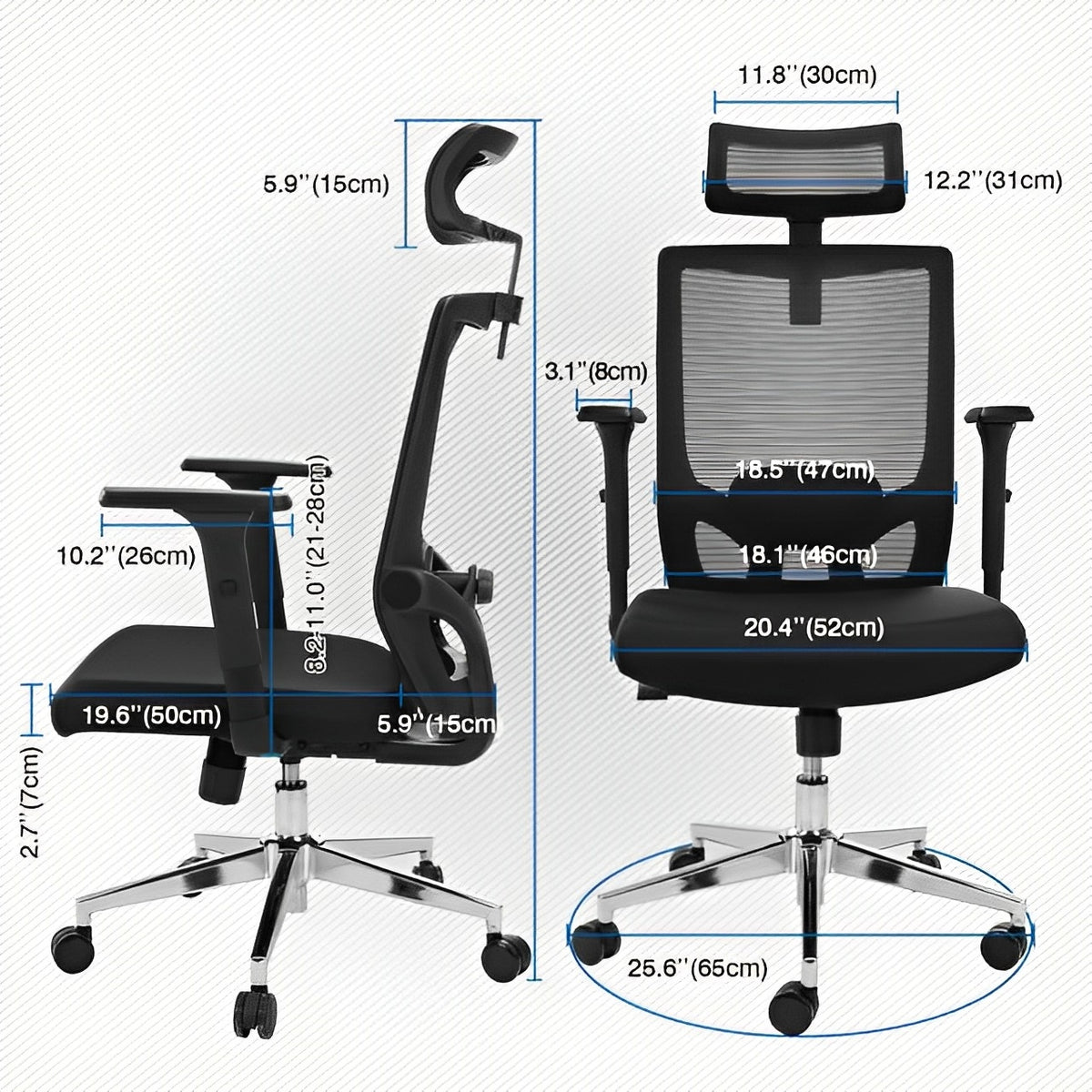 Ergonomic Office Chair Computer Chair with Lumbar Support Swivel ...